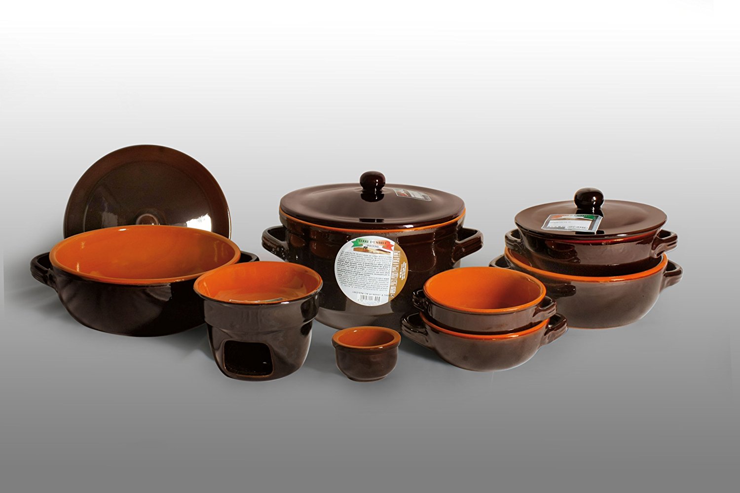 De Silva: "Terre d'Umbria" 1-Handle Casserole Made of Terracotta ...