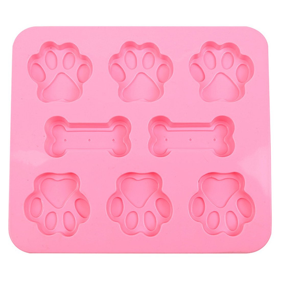 JLHua 2 Pack Food Grade Large Mats Trays, Puppy Pets Dog Paws & Bones ...