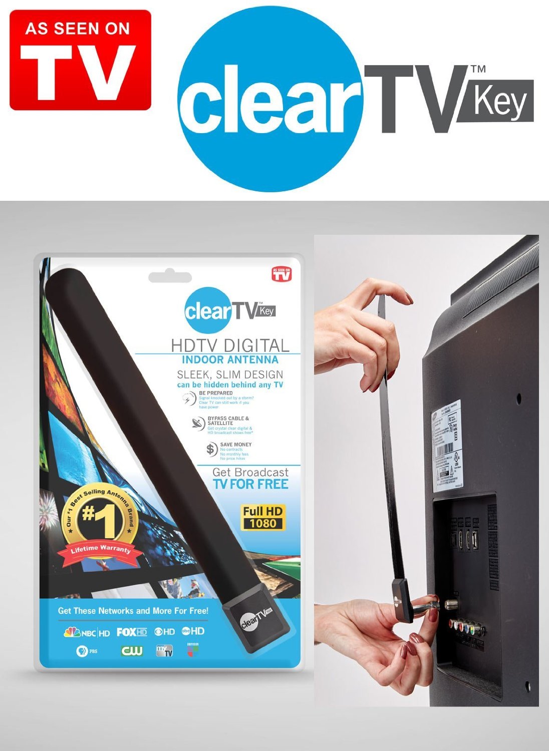 Clear TV Digital Indoor Antenna free image download