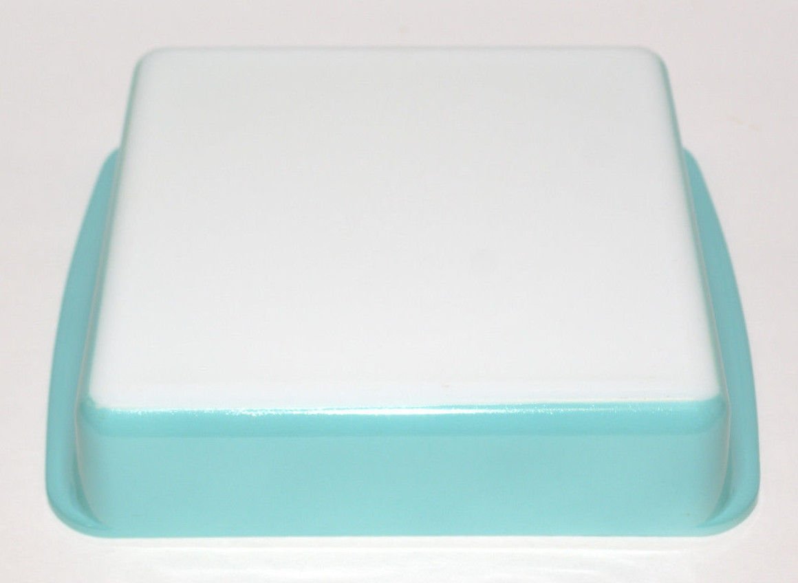 Pyrex Turquoise Teal Blue 8" Square Casserole Baking Dish - 222 N5 free ...
