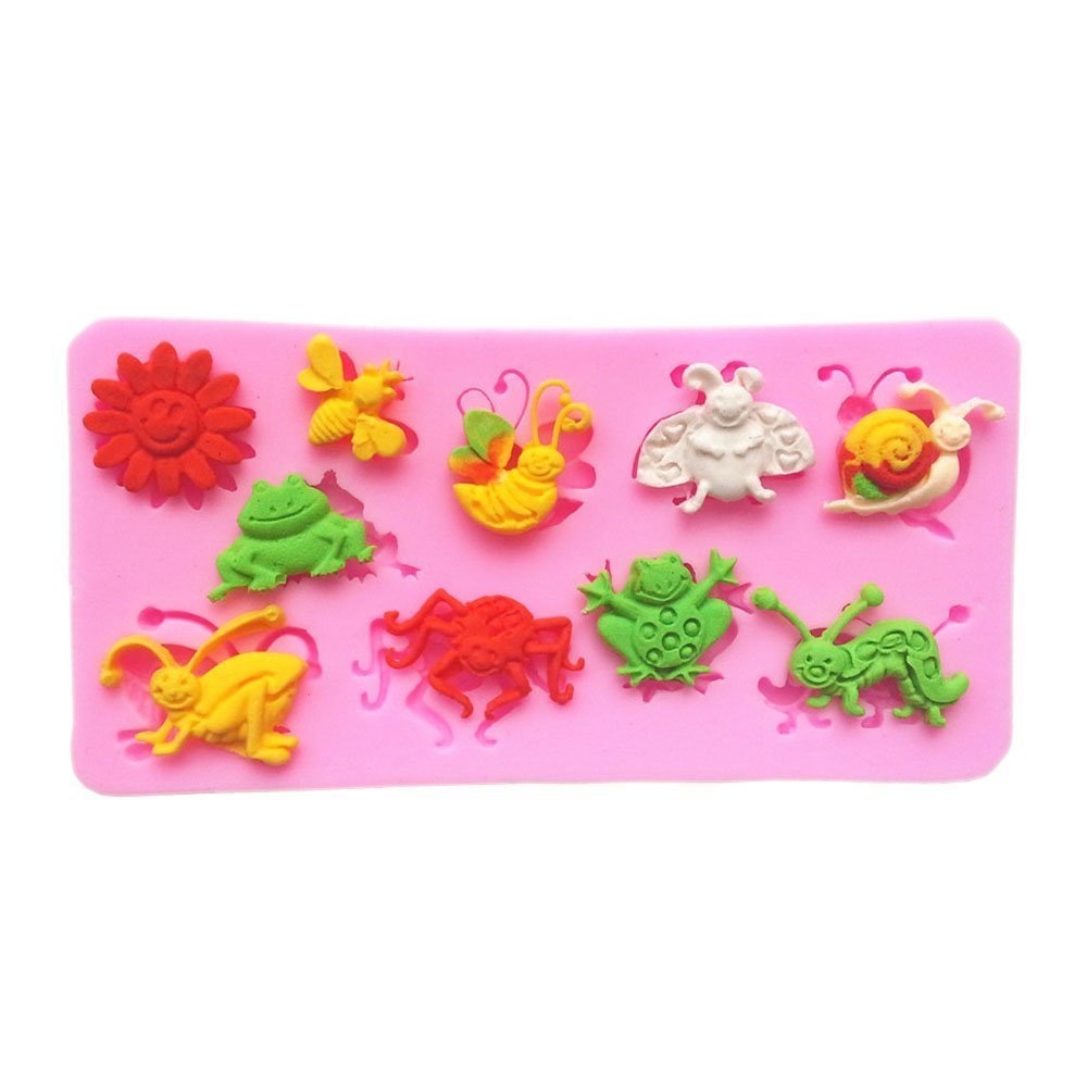 Pretty Mini Insects Bee Silicone Fondant Molds Chocolate DIY Cake ...