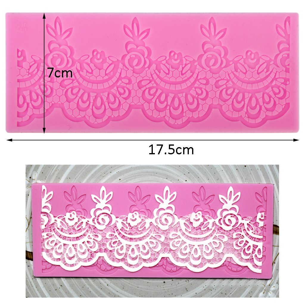 Sugarcraft Cake Decoration tool Rose Scalloped lace drop Border Icing ...