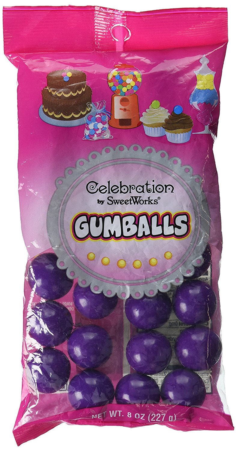 Sweetworks Celebration Candy Gumballs Bag, 8 oz, Shimmer Lime Green N5 ...