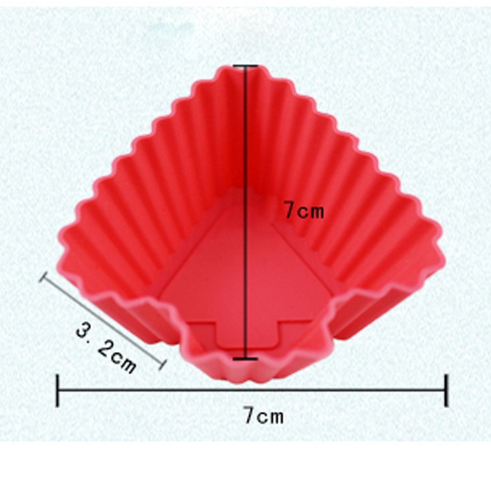 Set Of 6 Silicone Cake Baking Mold Cake Pan DIY Mold ( Triangular ) N2 ...