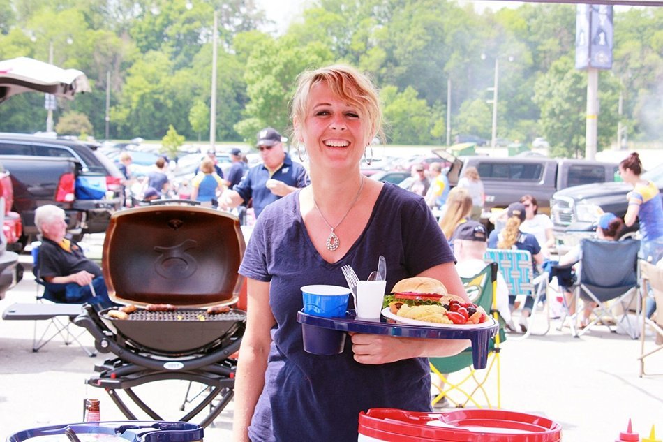 The Original Party Pal Cup, Plate & Utensil All-in-One Tray and Holder ...