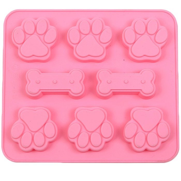 JLHua 2 Pack Food Grade Large Mats Trays, Puppy Pets Dog Paws & Bones ...