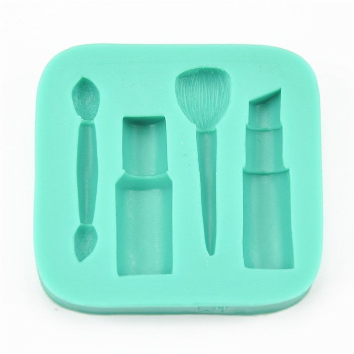 TANGCHU Fondant and Gum Paste Soft Silicone Cake Mold Cosmetic Make up ...