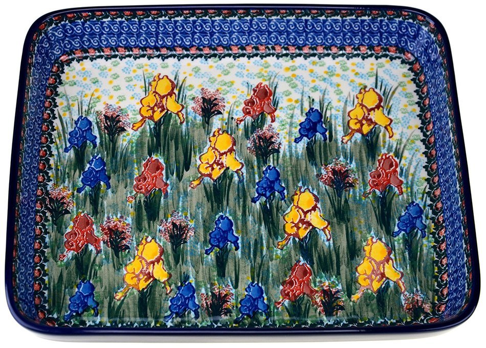 Ceramika Artystyczna Polish Hand Painted Baking Dish 12.5" x 10.5" x 2 ...