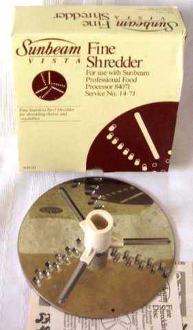 Sunbeam Vista Stainless Steel Fine Shredder N2 free image download