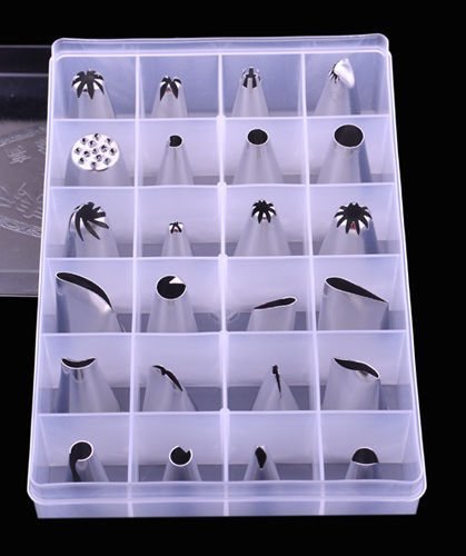 24pcs Icing Piping Nozzles Pastry Tips Cake Sugarcraft Decorating Tool ...