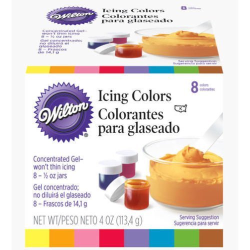 Wilton Set Of 8 Icing Colors For Cake Decorating Fondant And Frosting ...