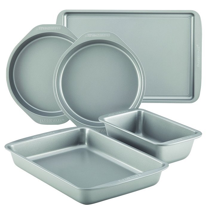 Farberware Nonstick Bakeware 5-Piece Baking Pan Set, Gray free image ...