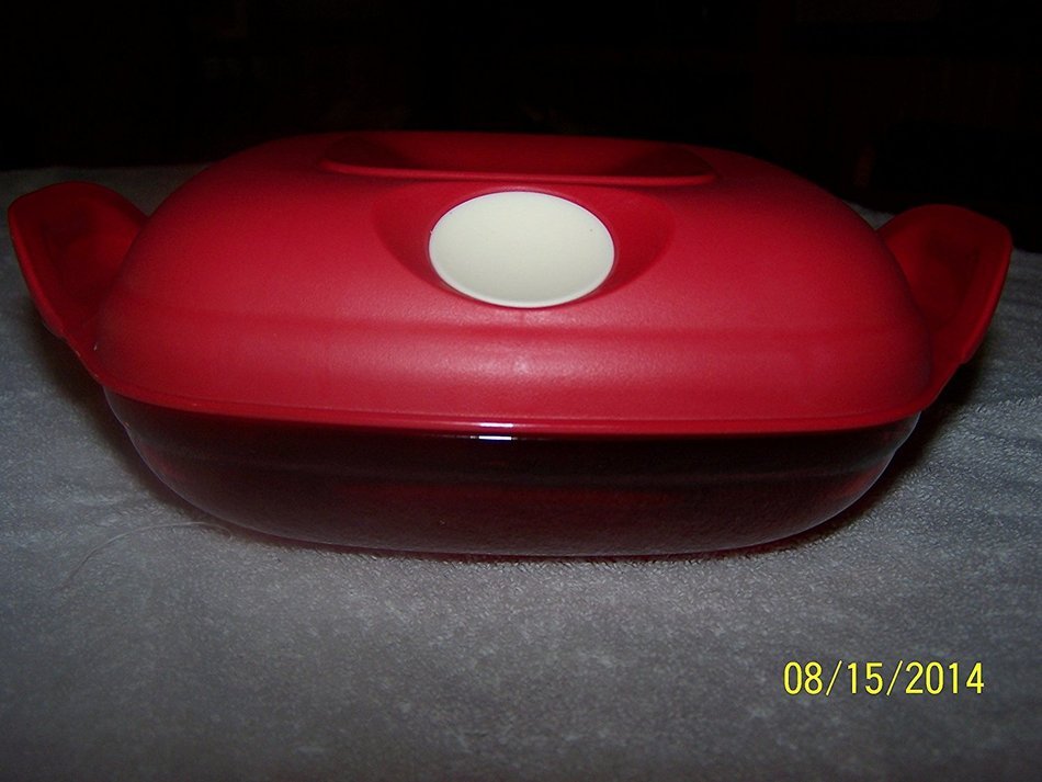 Tupperware Heat N Serve Square Round 2 Cups/red free image download