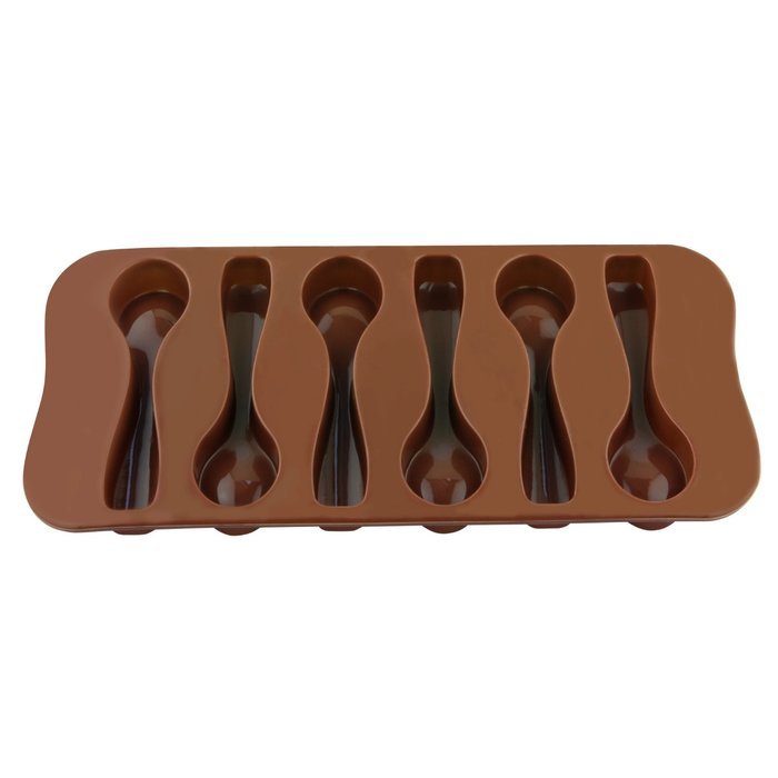 Qilove DIY Mini Chocolate Lovely 6 Cavities Spoon Silicone Mold free image download