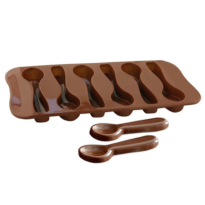 Qilove DIY Mini Chocolate Lovely 6 Cavities Spoon Silicone Mold N5 free image download