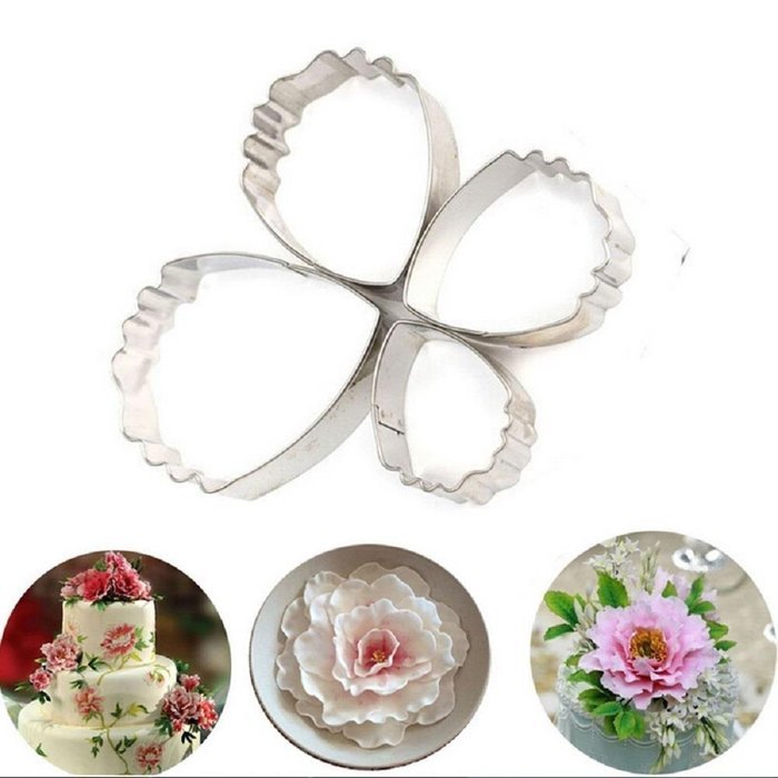 4U-Lucky Stainless Flower Shape Candy Shape Cake Cookie Cutter Fondant ...