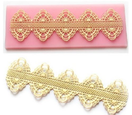 Wholeport Trim Silicone Embossing Mold Fondant Lace Mould Fondant Cake ...