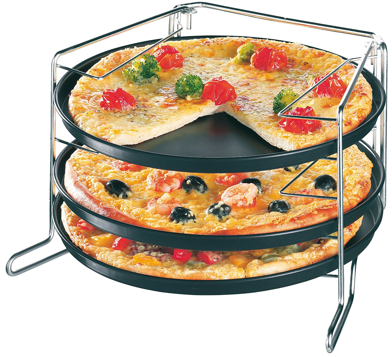 Zenker 7515 "Special Countries" Pizza Plate Set (4 Piece), Black, 29 ...