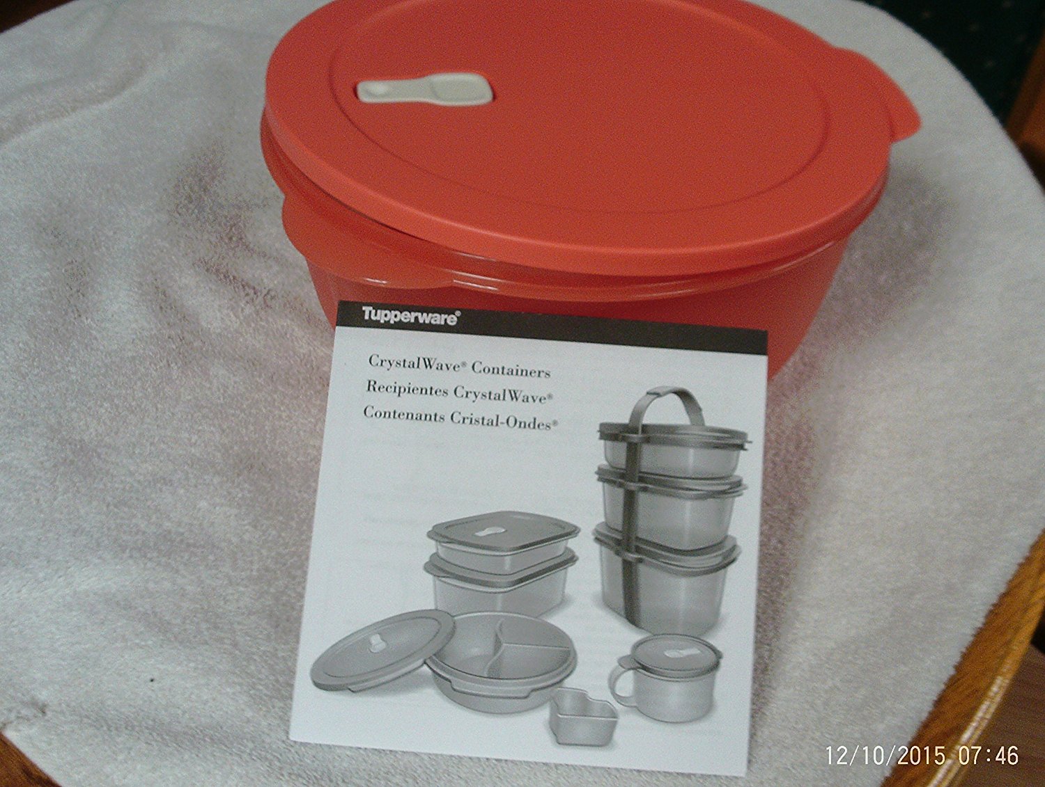 Tupperware Crystalwave 4qt Microwaveable dish Coral Crush with Sugar ...