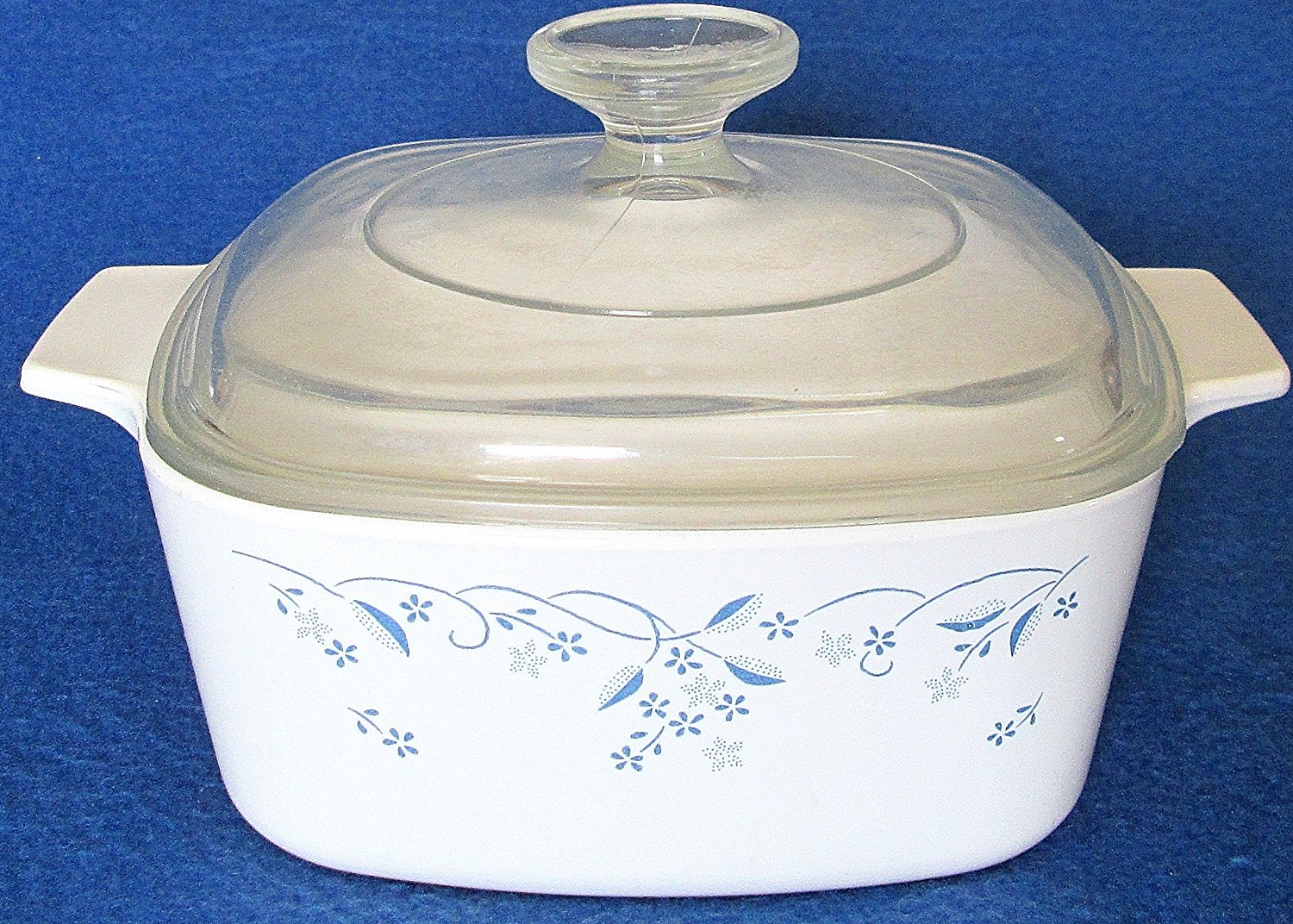 Corning Ware Blue Vine Pattern "Provincial Blue" A-1-1/2-B Casserole ...