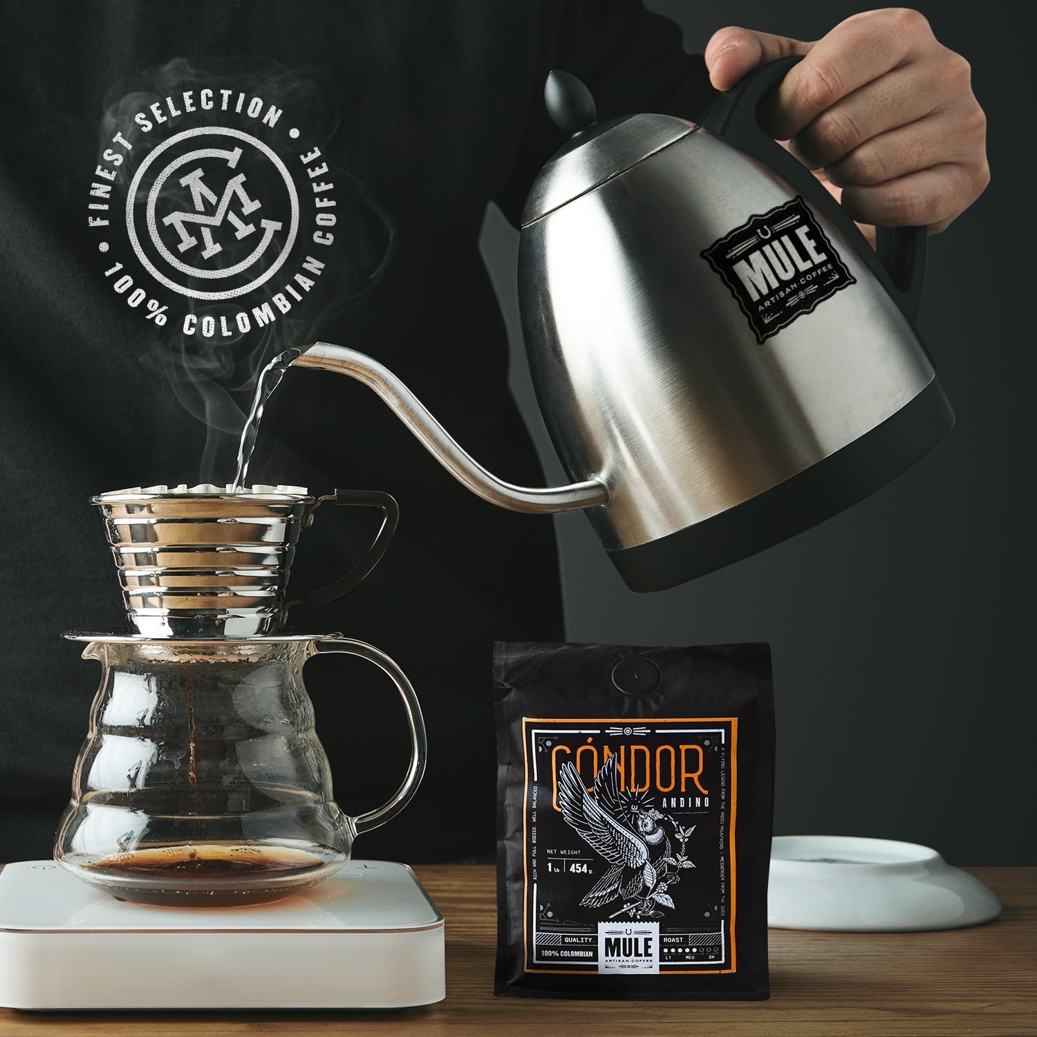 MULE Artisan Coffee - Condor Andino Medium Roast Colombian Coffee Beans ...
