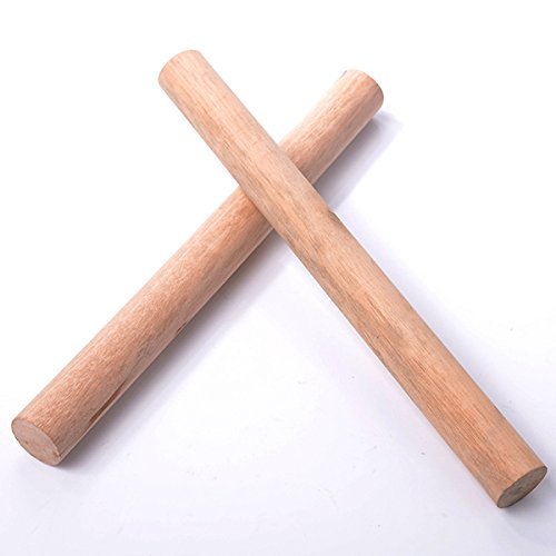 "40cm Wooden Rolling Pin Bakery Cake Dough Roller Stick Kitchen Baking ...