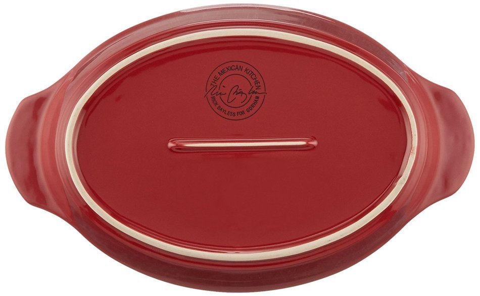 The Mexican Kitchen by Rick Bayless Oval Casserole with Lid, Small, Red ...