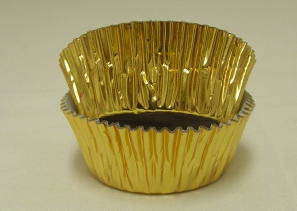Gold Foil Mini Size Cupcake Liners Baking Cups 100 Count Free Image
