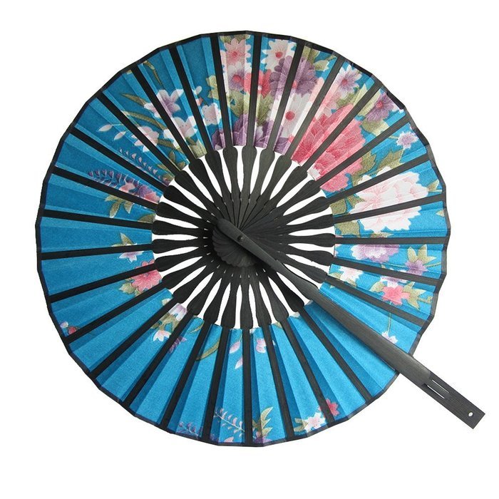 Froomer Round Floral Fabric Hand Fan Colorful Home Japanese Style ...