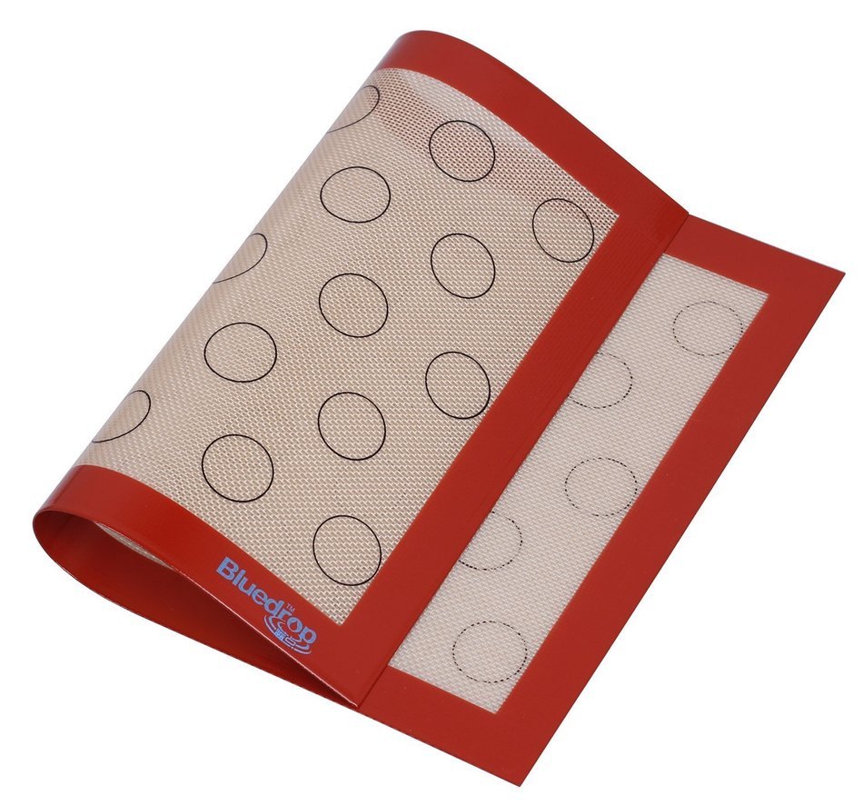 Bluedrop Non-Stick Silicone Baking Mat for Macarons 16.5" X 11.6" White ...