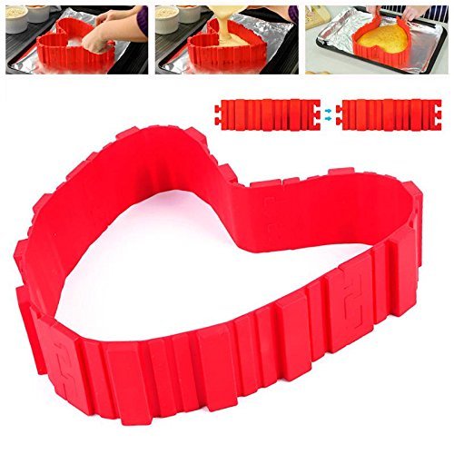 JIEPING DIY Romatic Love Splicing Tasteless Silicone Cake Molds free ...