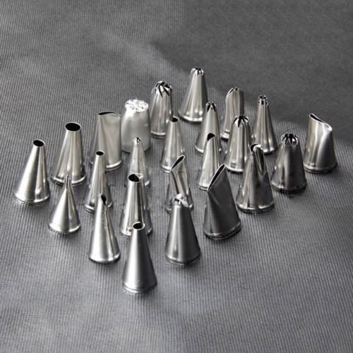 24pcs Icing Piping Nozzles Pastry Tips Cake Cupcake Decorating DIY Tool ...