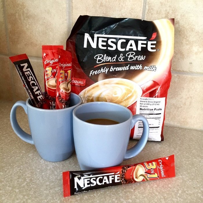 4 PACK ★ Nescafe Improved 3 in 1 Original (was Regular) Pre mix Instant ...