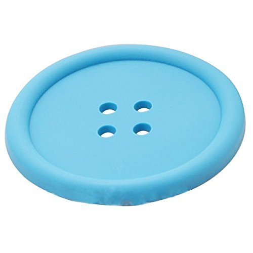 ASDOMO Colourful Silicone Placemat Button Coasters Tea Cup Cushion Mug ...