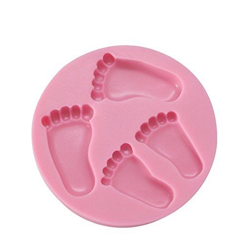 "dipshop 3D Little Baby Feet Silicone Fondant Mold Chocolate Soap Mould ...