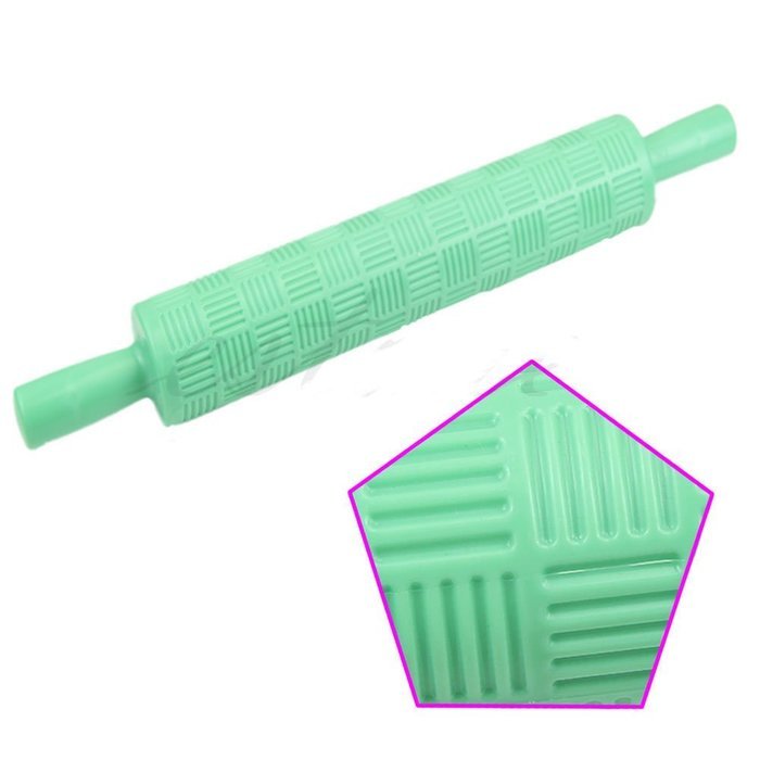 Rolling Pin Fondant Cake Sugarcraft Embossed Decorating Mold Gum Paste ...