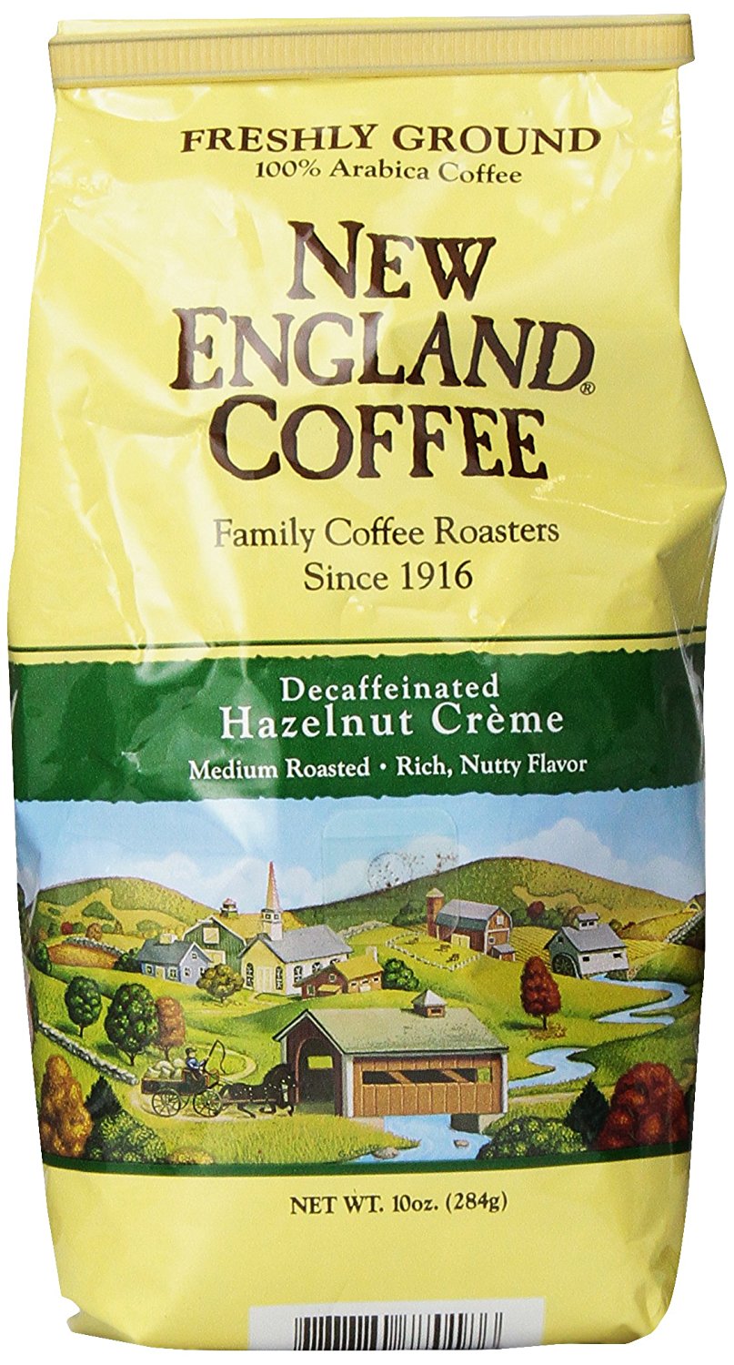 New England Coffee Hazelnut Creme, Decaffeinated, 10 Ounce free image ...