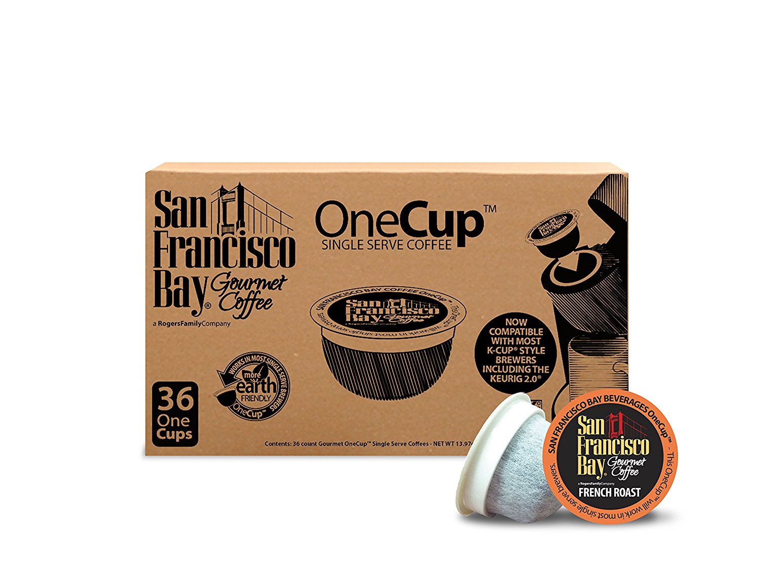 San Francisco Bay OneCup, French Roast, 80 Single Serve Coffees N46 ...