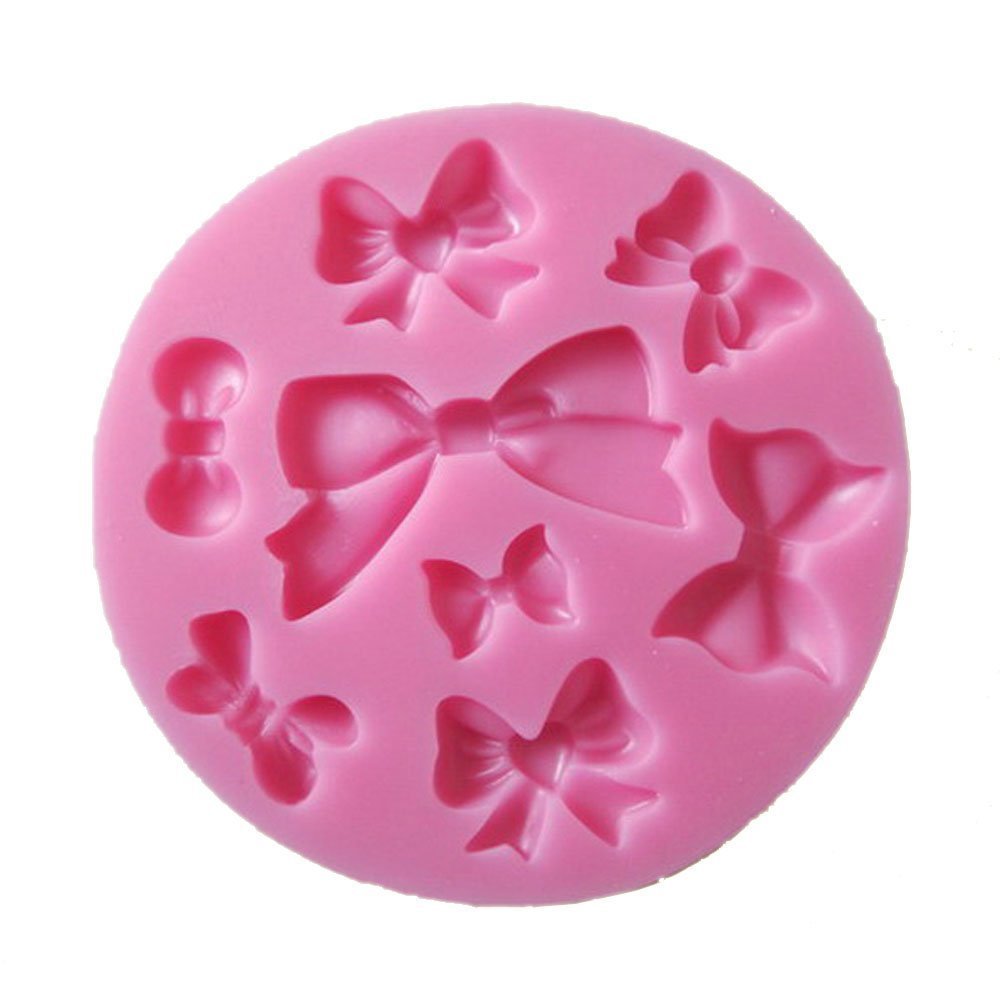 8 Mini Bows Silicone Mould Fondant Sugar Bow Craft Molds DIY Cake ...
