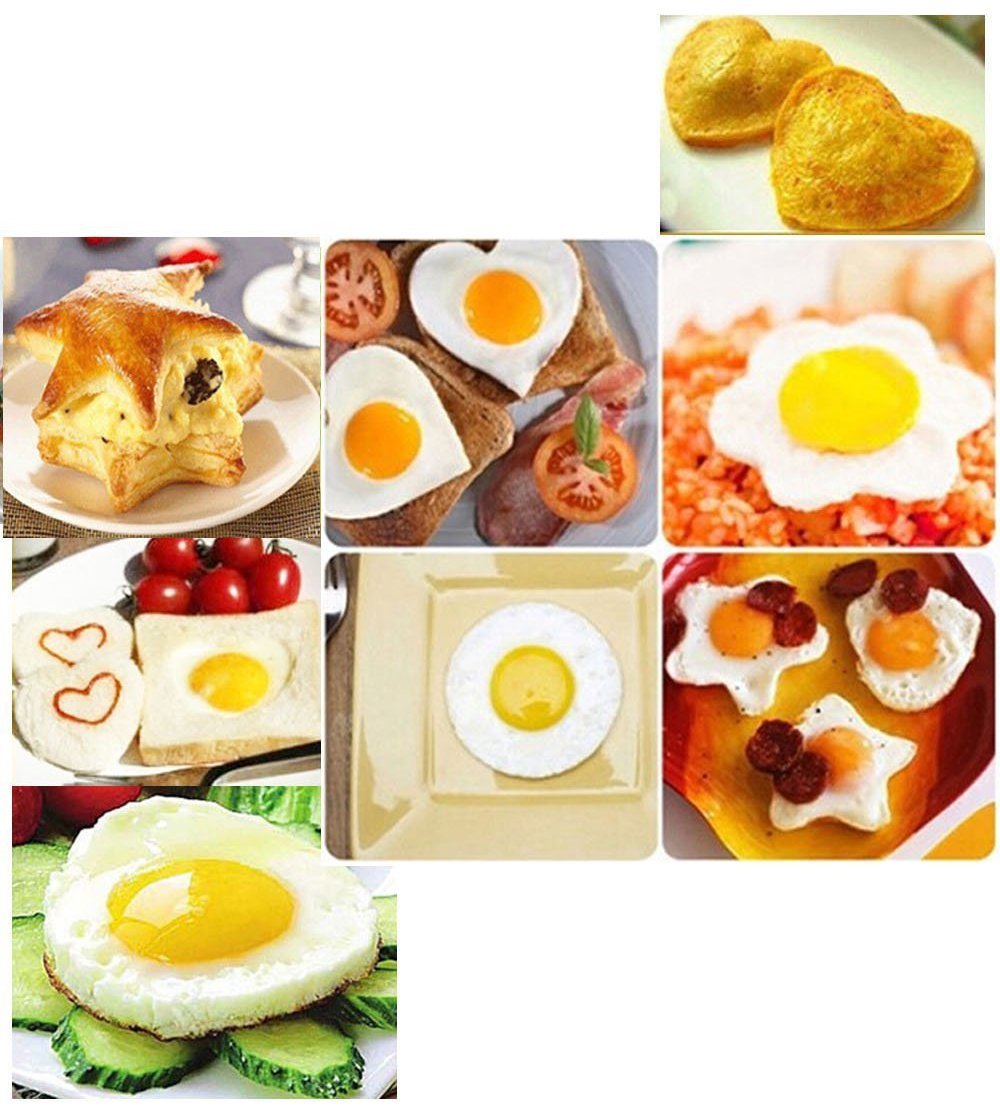 Fried Egg Shaper Mold , Vangoddy Stainless Steel Egg Mould Cooking ...
