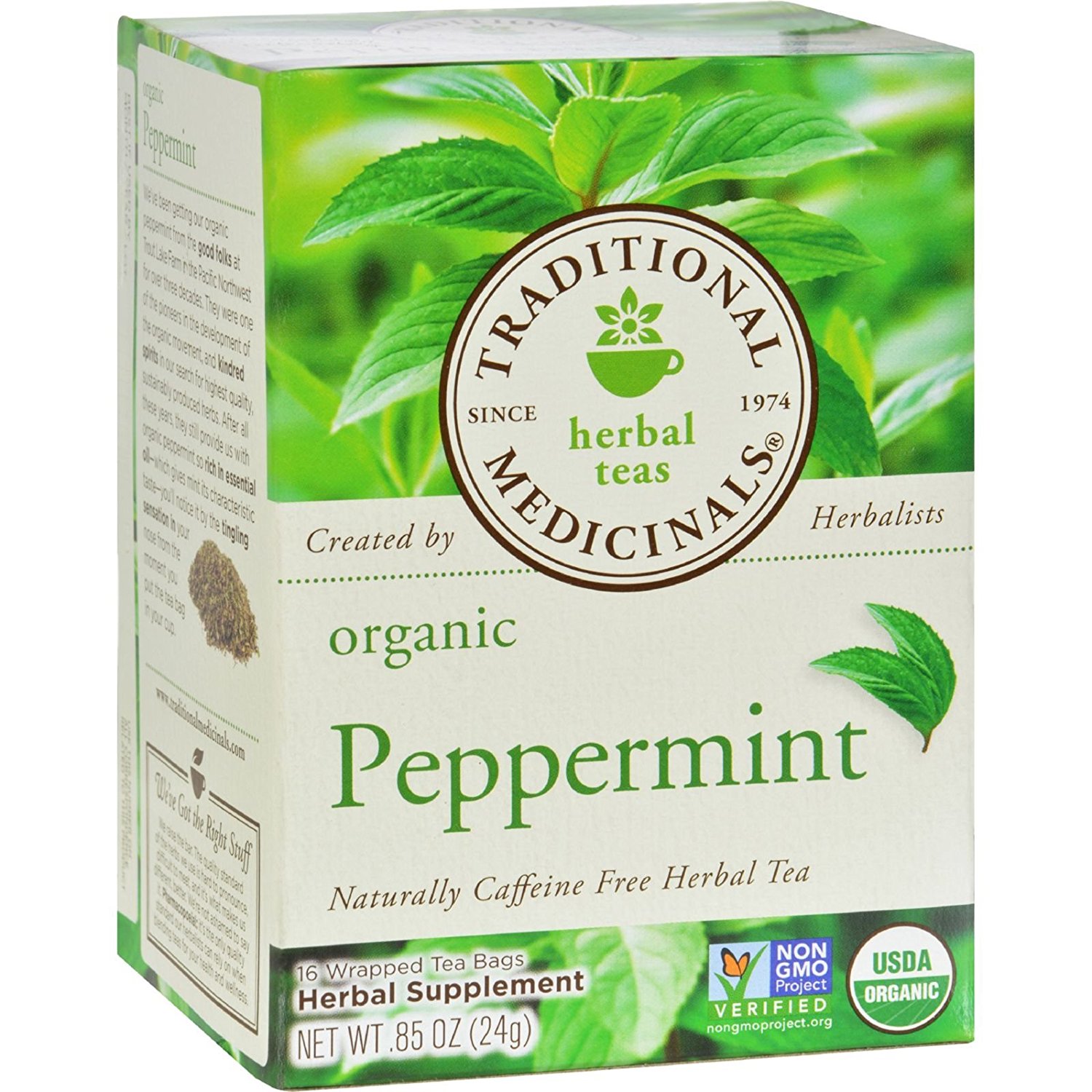 TRADITIONAL MEDICINALS TEAS Organic Classic Peppermint Tea 16 BAG free image download
