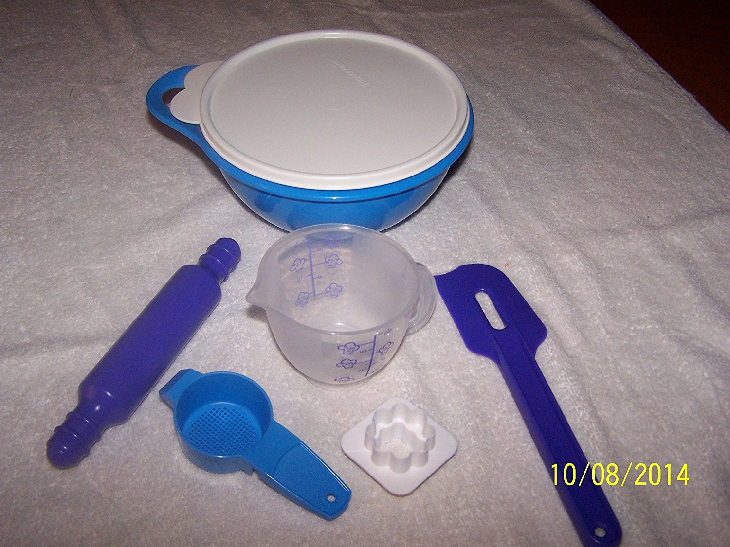 Tupperware My First Baking Set 5pc Blue White Clear & Purple free image download