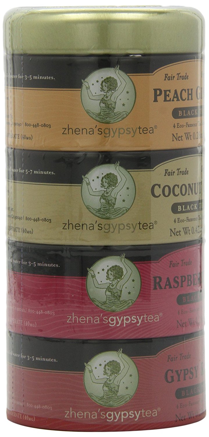 Zhena's Gypsy Tea, Black Tea Sampler Tin, 16 Count Tea Sachets N10 free ...