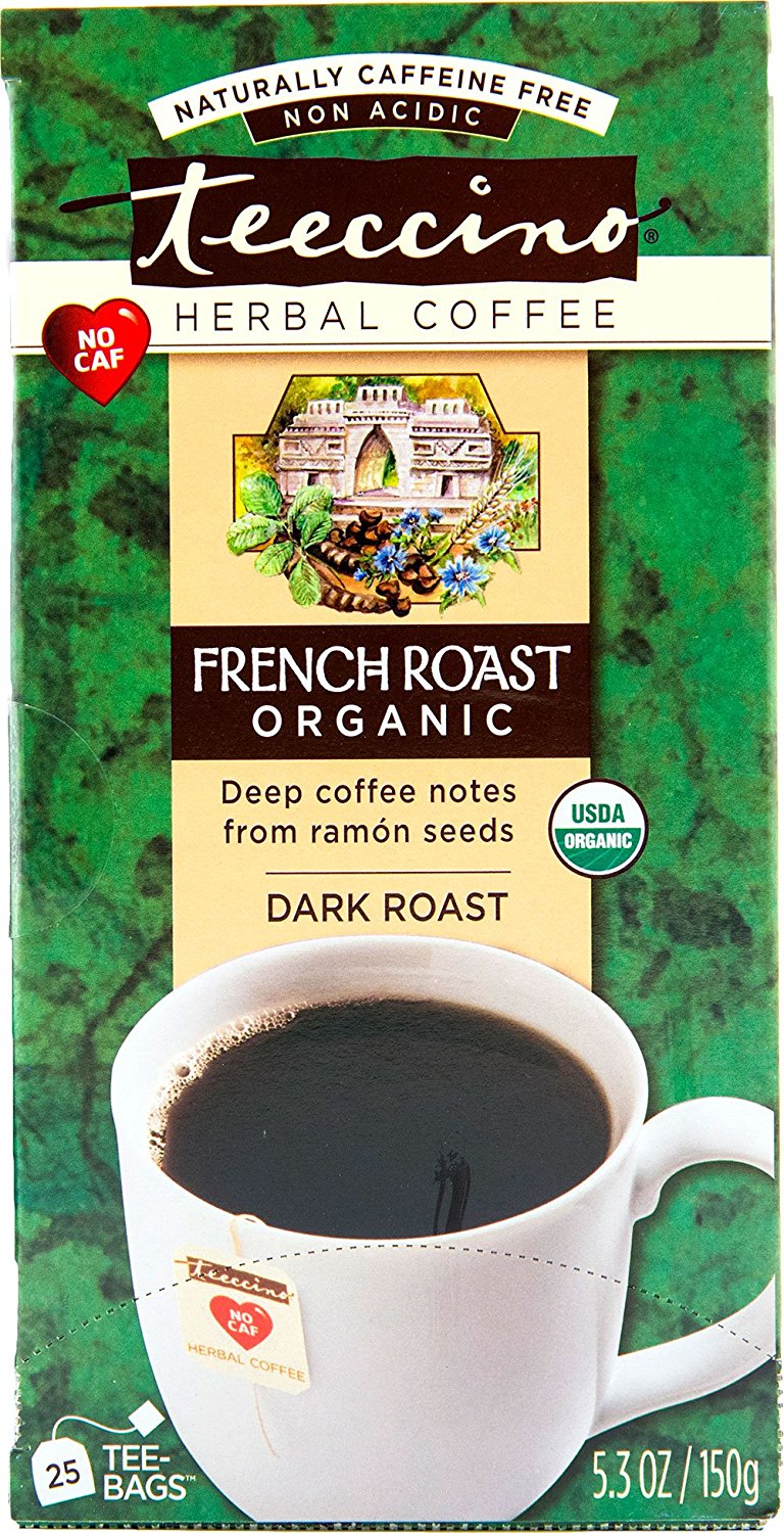 Teeccino Gluten Free Organic Chicory Herbal Tea Dandelion Dark Roast ...