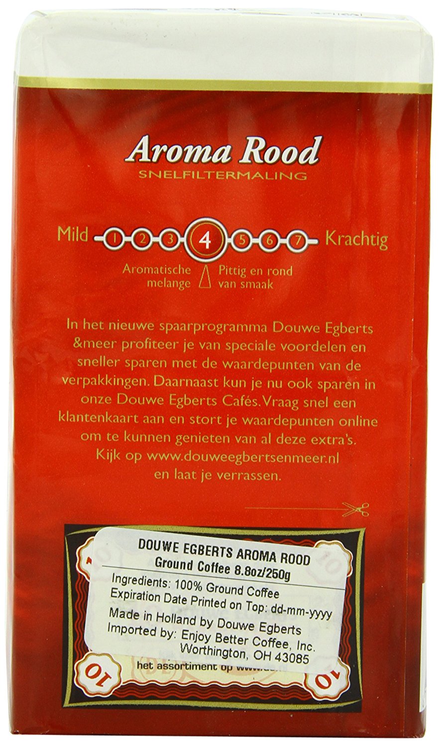 Douwe Egberts Aroma Rood Ground Coffee, 8.8-Ounce Packages (Pack of 3 ...