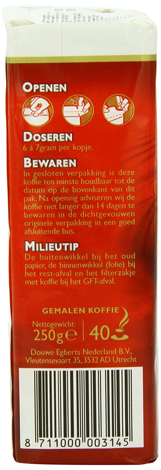 Douwe Egberts Aroma Rood Ground Coffee, 8.8-Ounce Packages (Pack of 3 ...