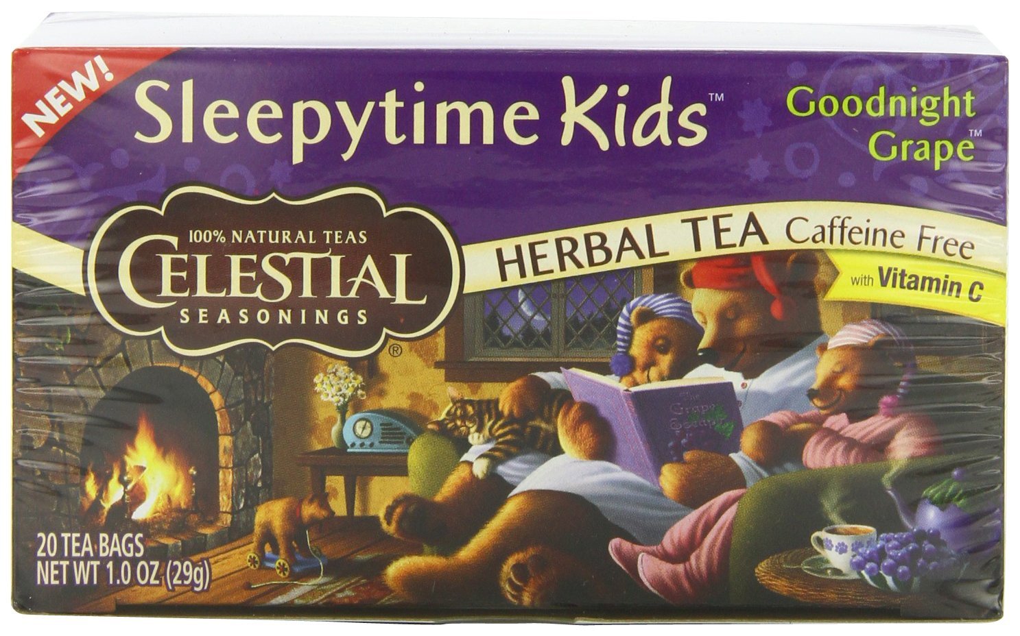 Celestial Seasonings Sleepytime Kids Tea, Goodnight Grape, 20 Count ...