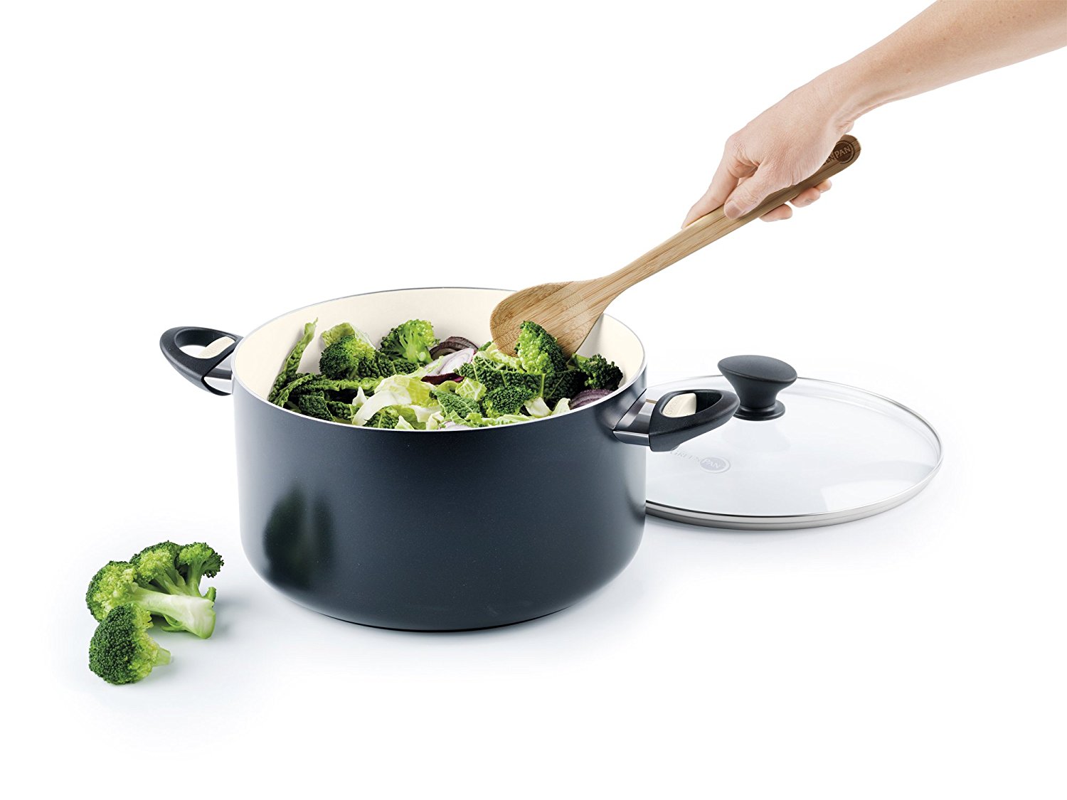 GreenPan Rio 12pc Ceramic Non-Stick Cookware Set, Turquoise N19 free ...