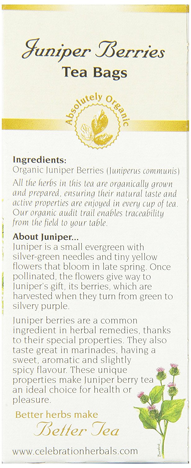 Celebration Herbals Organic Juniper Berries Tea Caffeine Free -- 24 ...