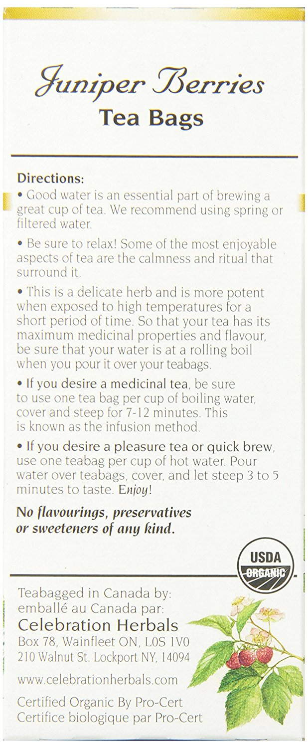 Celebration Herbals Organic Juniper Berries Tea Caffeine Free -- 24 ...